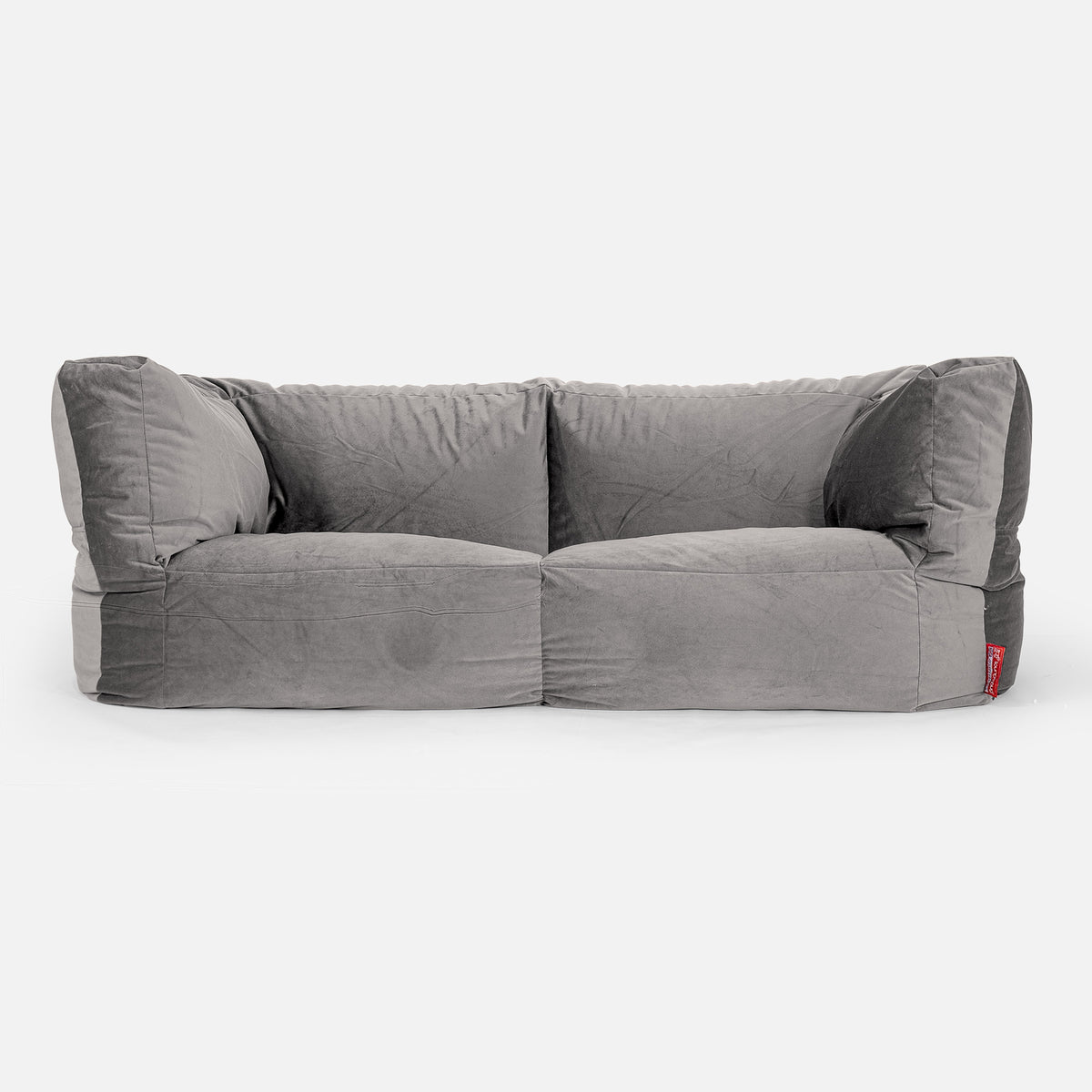 Lounge Pug - Canapé Pouf Géant 2 places - Velours Argent - Albert ...