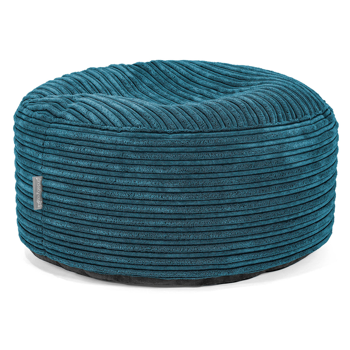 Lounge Pug Grand Repose-pied Rond Côtelé Bleu Canard Poufs– Big Bertha ...