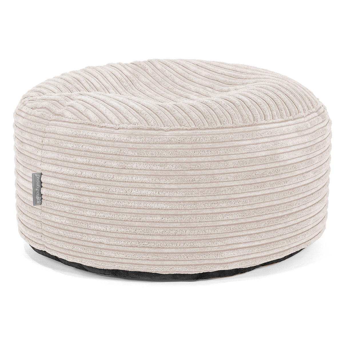 Lounge Pug Grand Repose-pied Rond Côtelé Ivoire Poufs– Big Bertha ...